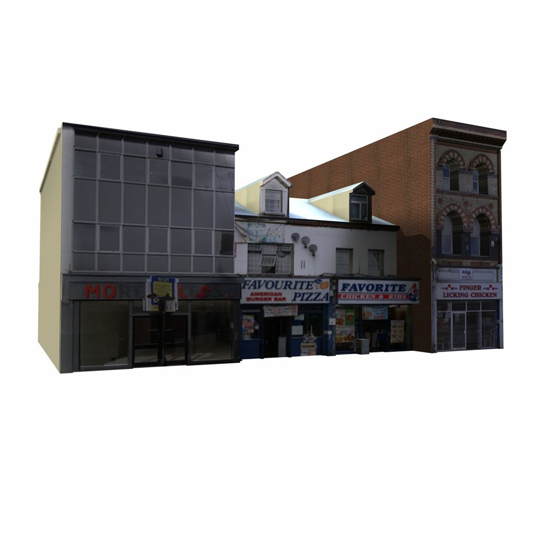 3d English Shop Model