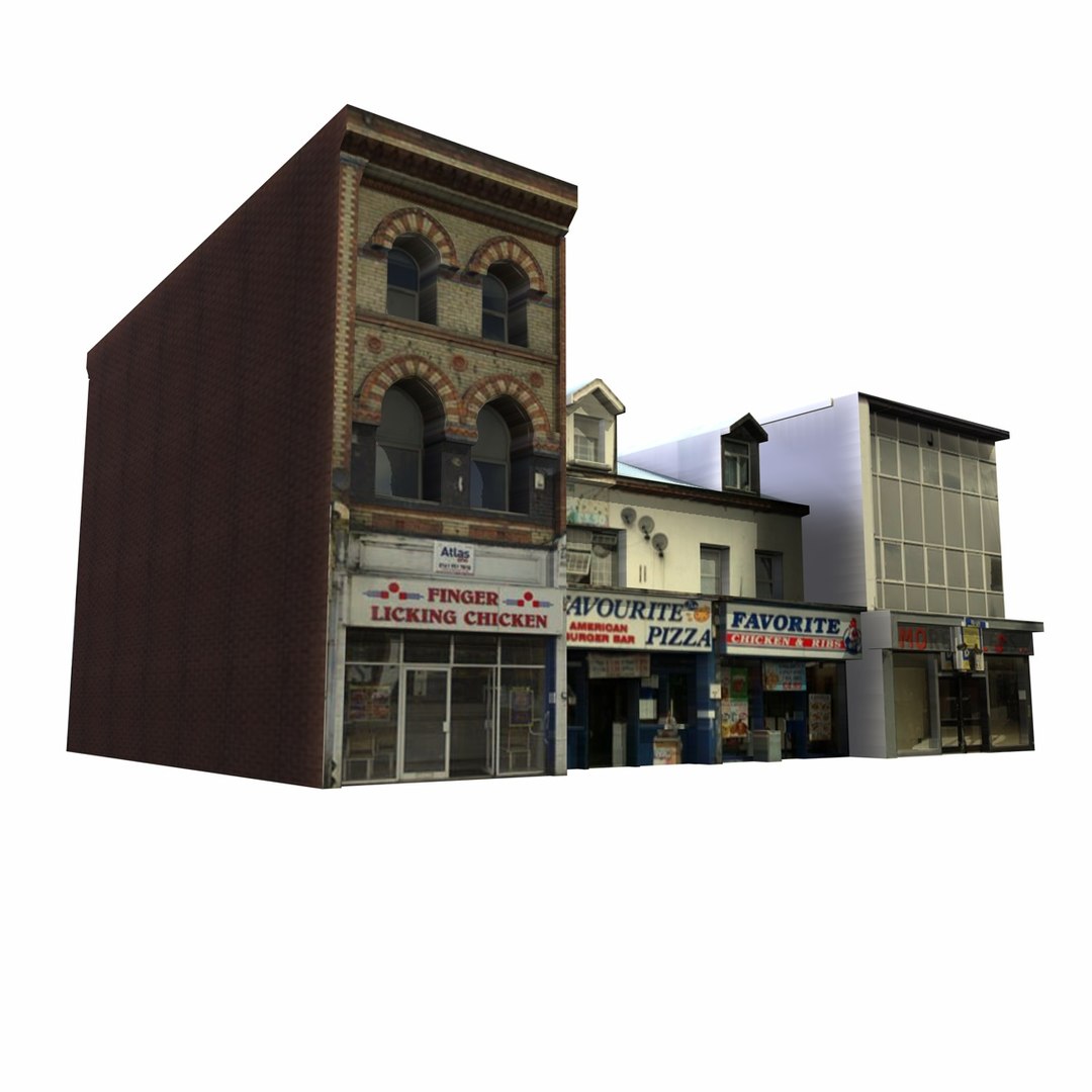 3d English Shop Model