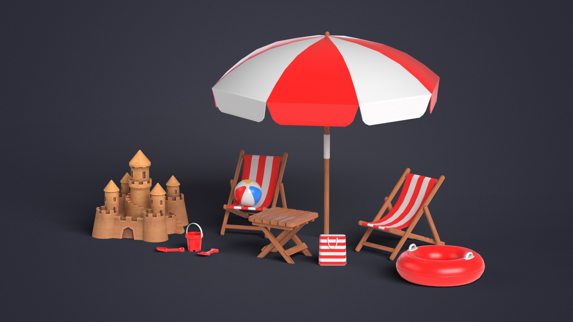 Beach Pack 3D - TurboSquid 2095407