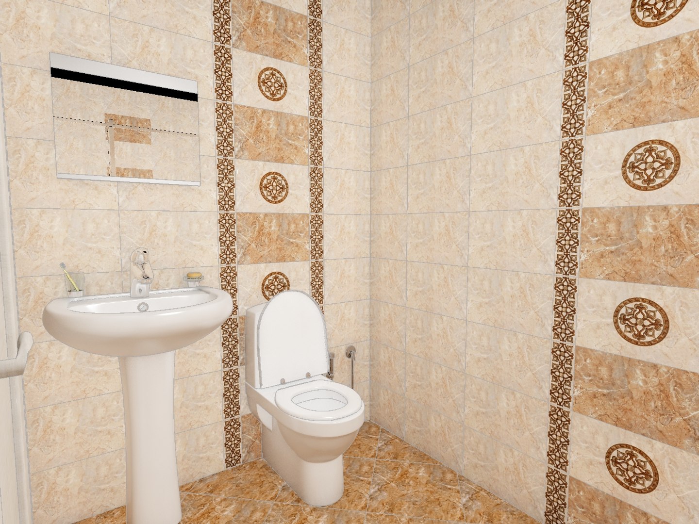 Small Bathroom Model - TurboSquid 1182045