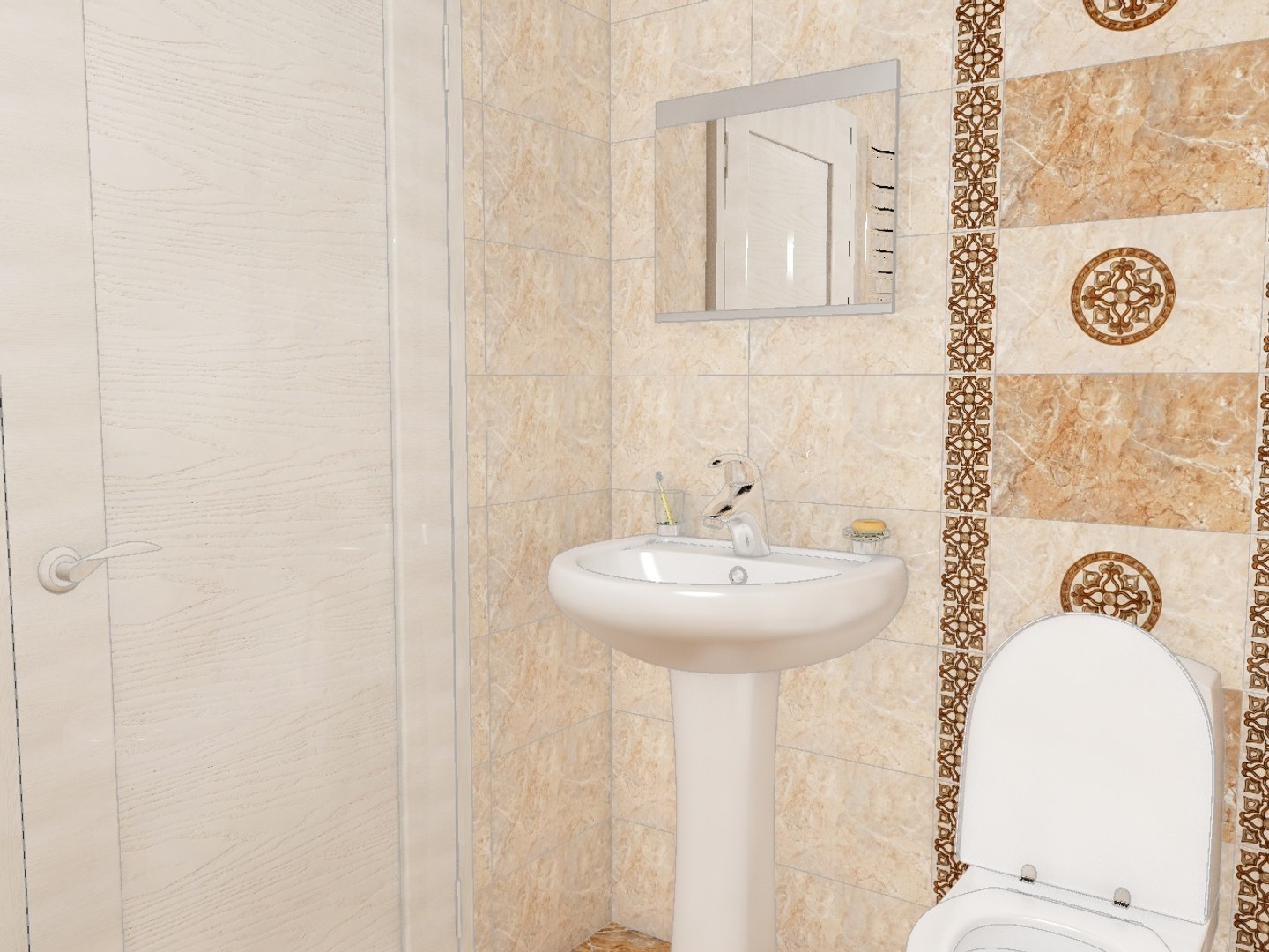 Small Bathroom Model - TurboSquid 1182045