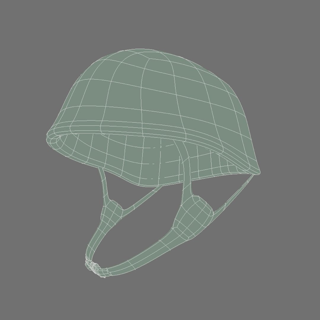 camouflaged army helmet obj