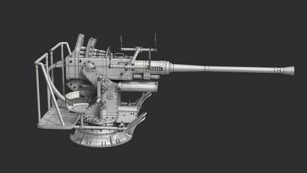 3D 40mm anti-aircraft gun model - TurboSquid 1919282