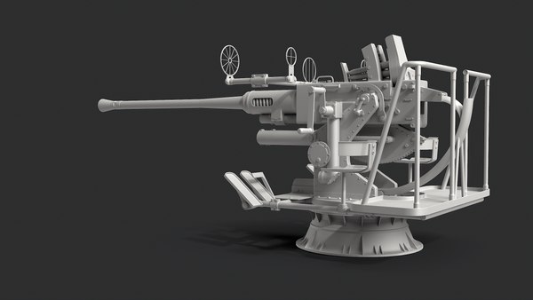 3D 40mm anti-aircraft gun model - TurboSquid 1919282