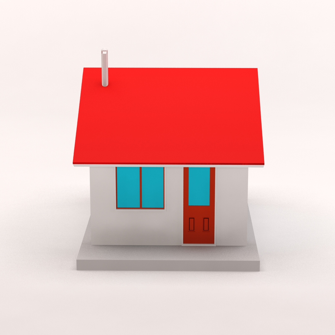 cartoon house c4d