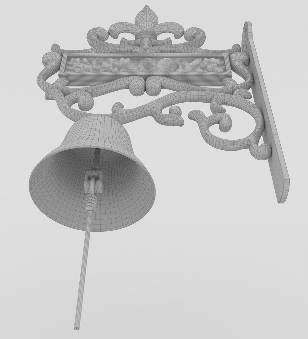 3D Garden Hanging Door Bell With Welcome Model - TurboSquid 1964858