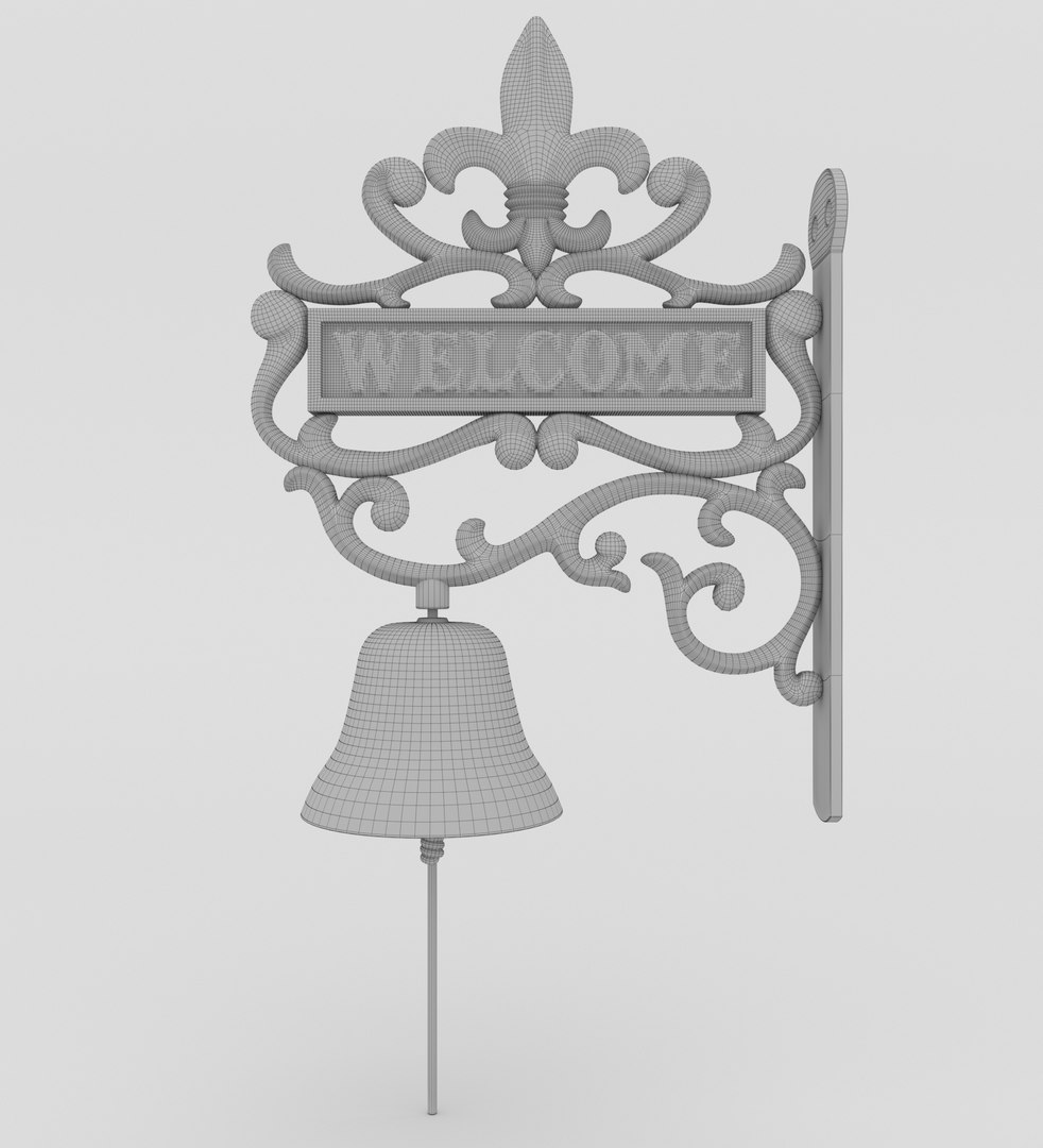 3D Garden Hanging Door Bell With Welcome Model - TurboSquid 1964858