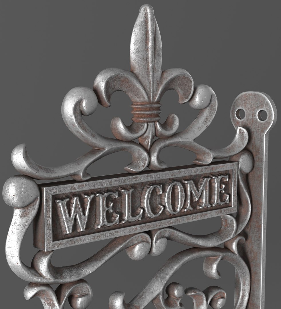3D Garden Hanging Door Bell With Welcome Model - TurboSquid 1964858