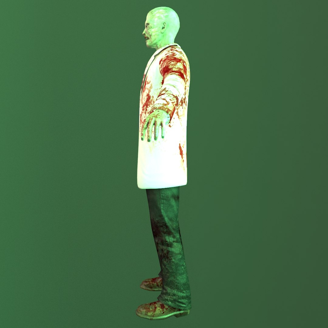 Zombie Doctor 3D Model - TurboSquid 1416126