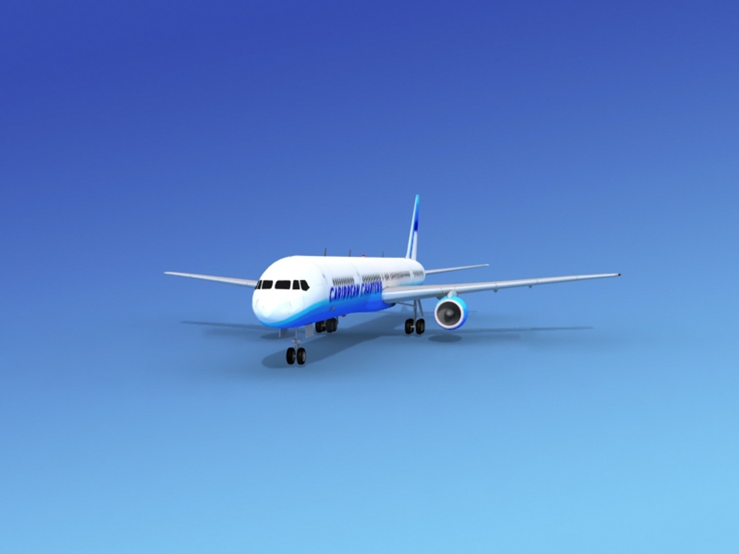 3d airline boeing 757 757-300 model