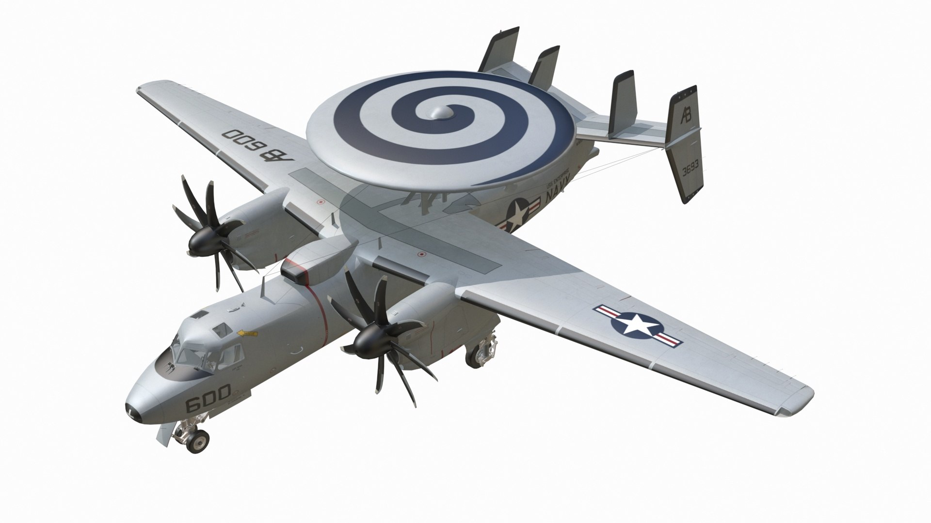 E2C Hawkeye AWACS 3D Model - TurboSquid 2426362