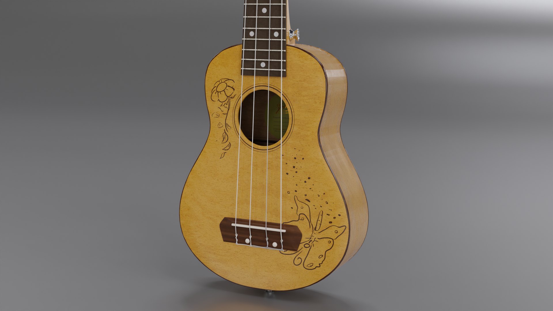 3D Soprano Ukulele Classic Shape model - TurboSquid 2123257