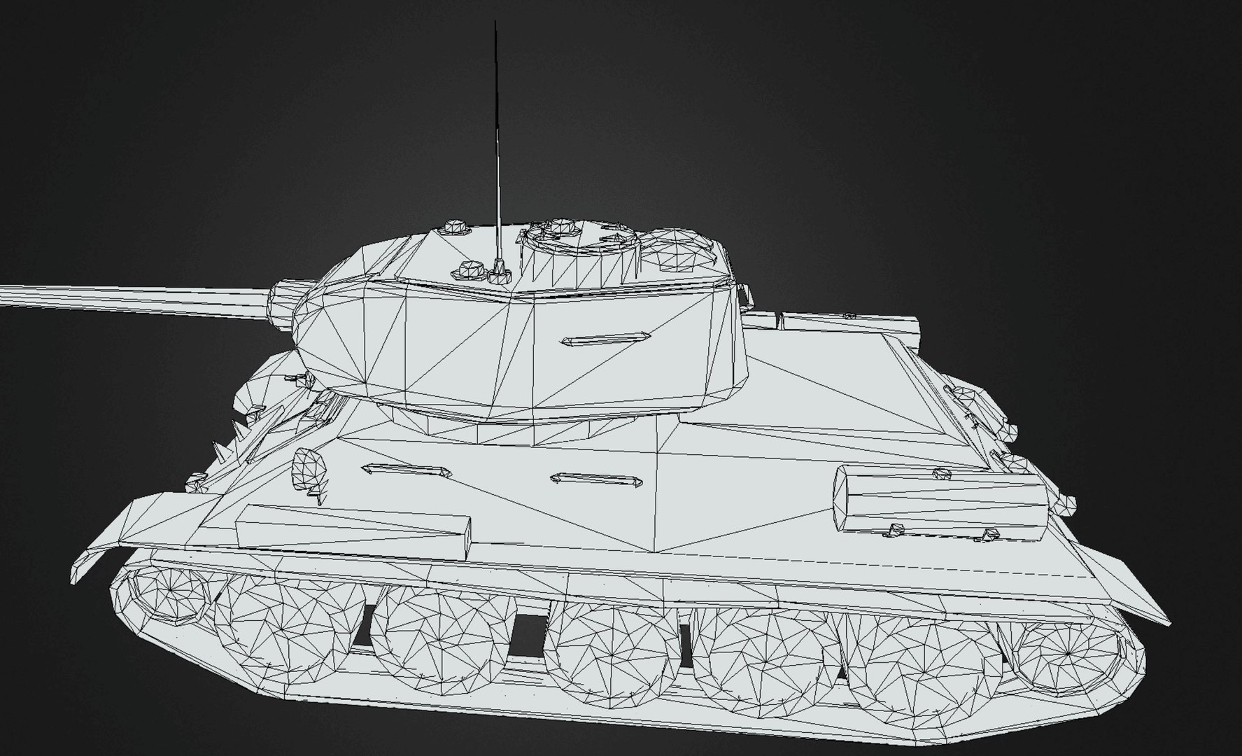 T-34 Military Tank - Highly Detailed Model Model - TurboSquid 2305620