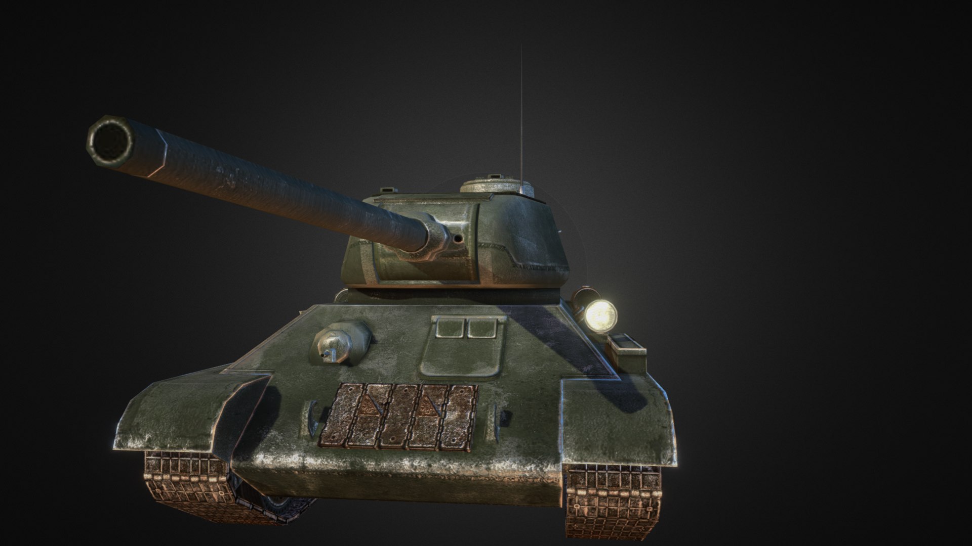 T-34 Military Tank - Highly Detailed Model Model - TurboSquid 2305620