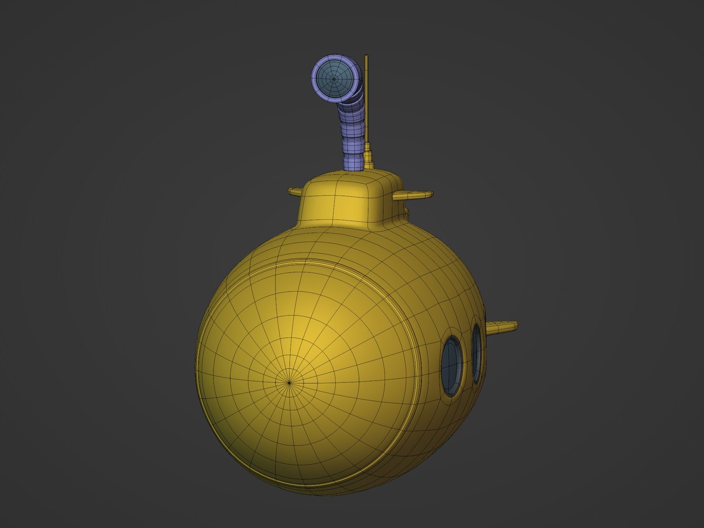 Cartoon Submarine 3D Model - TurboSquid 1856578