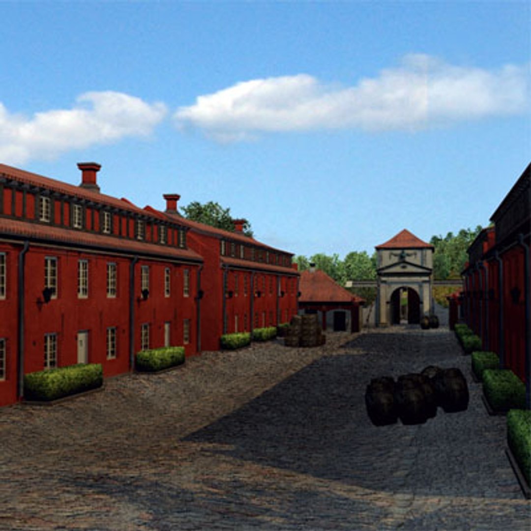 Military Fort Level 3d Model