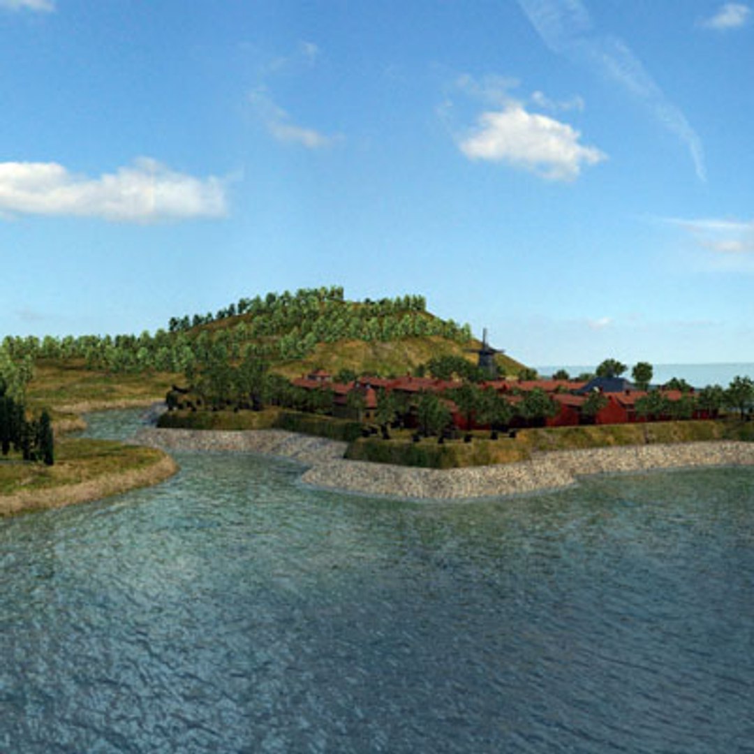 Military Fort Level 3d Model