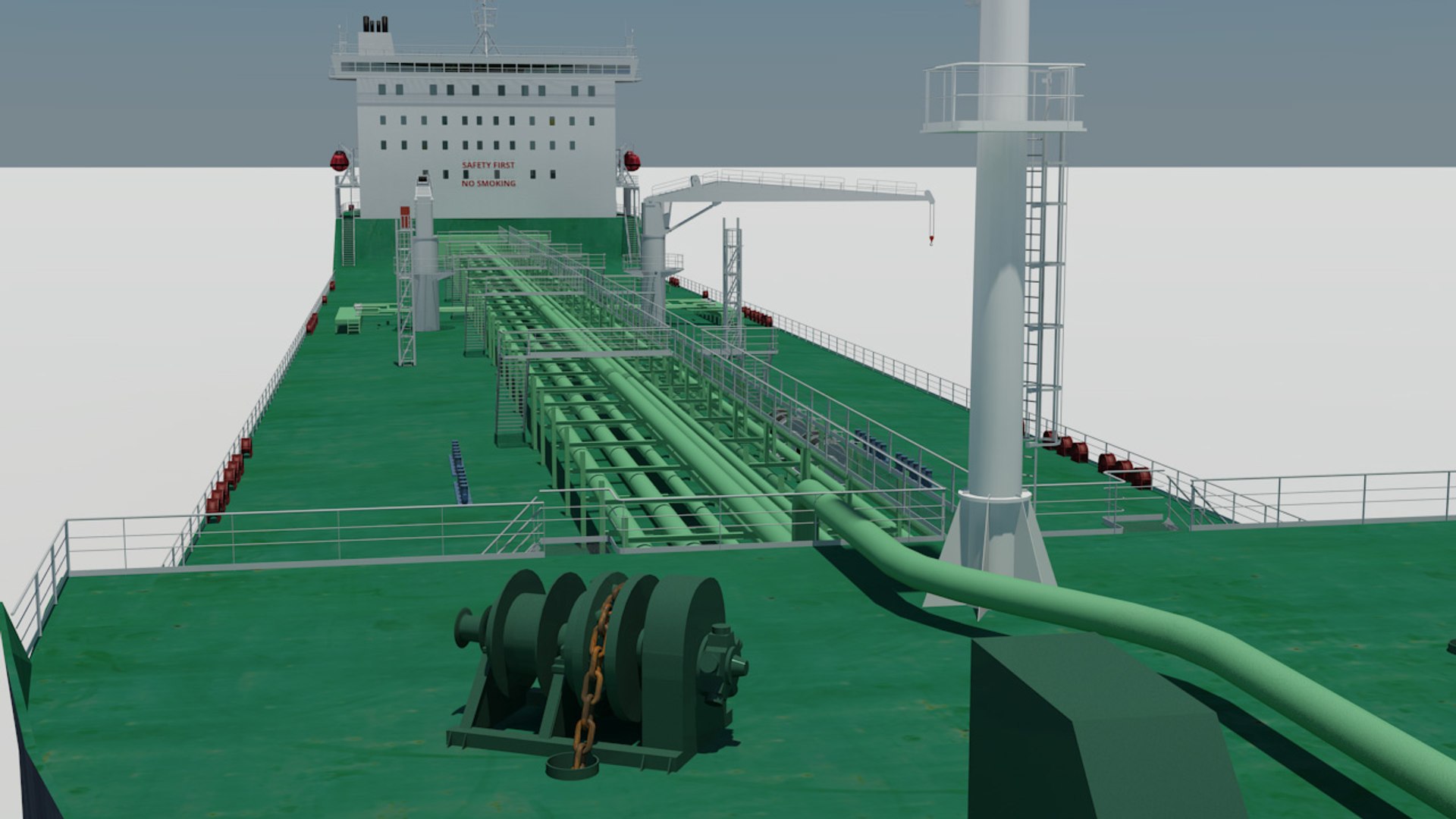 offloading icebreaker tanker oil 3d max