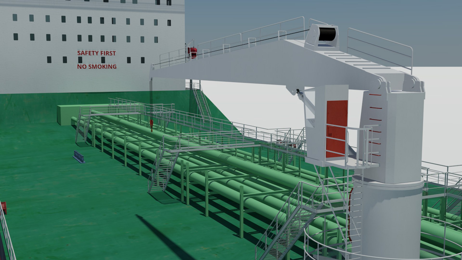 offloading icebreaker tanker oil 3d max