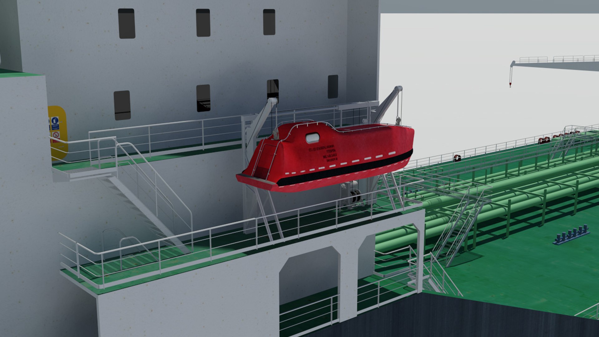 offloading icebreaker tanker oil 3d max