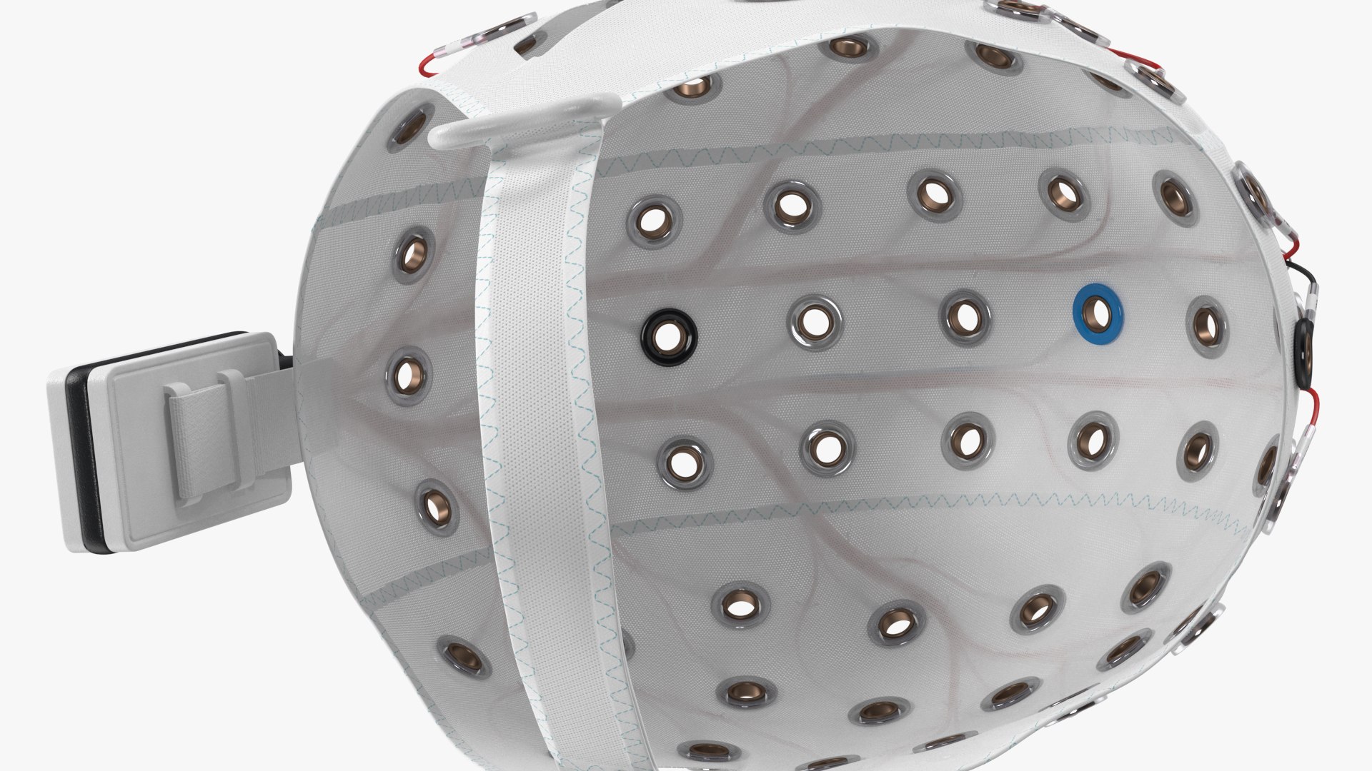 3D Model EEG Electrode Cap White - TurboSquid 2139369