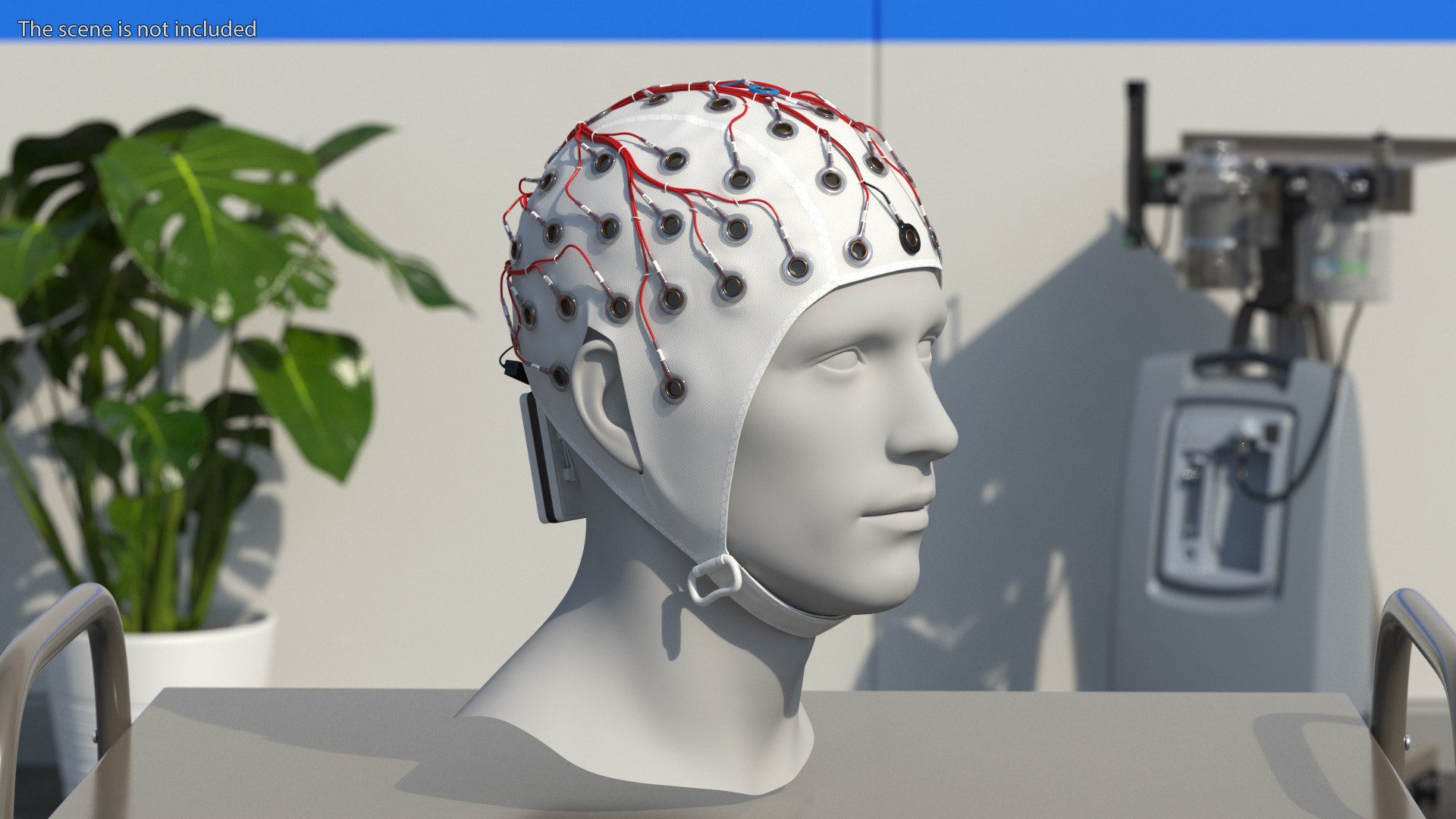 3D Model EEG Electrode Cap White - TurboSquid 2139369