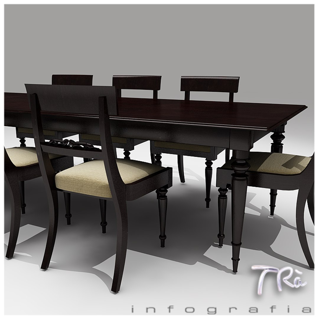 Classic Table 3d Model