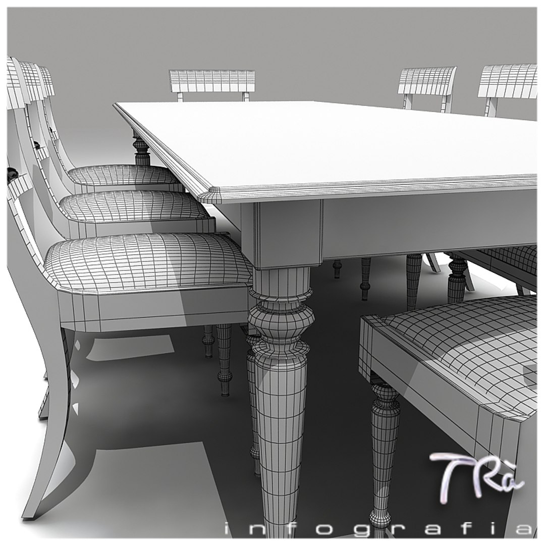 Classic Table 3d Model