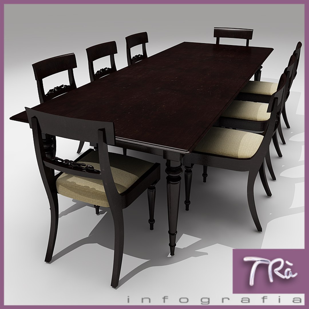 Classic Table 3d Model