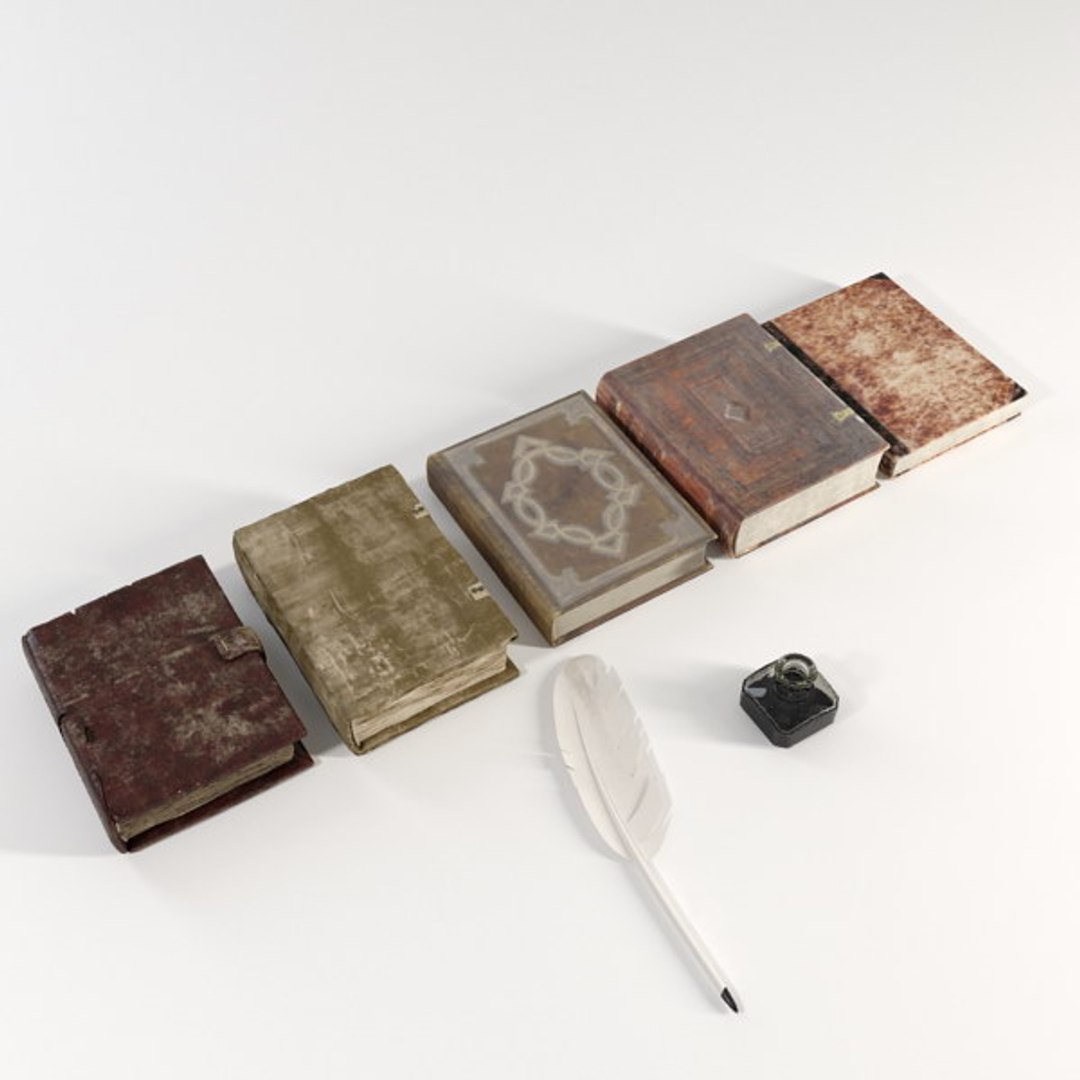 vintage books 3d max