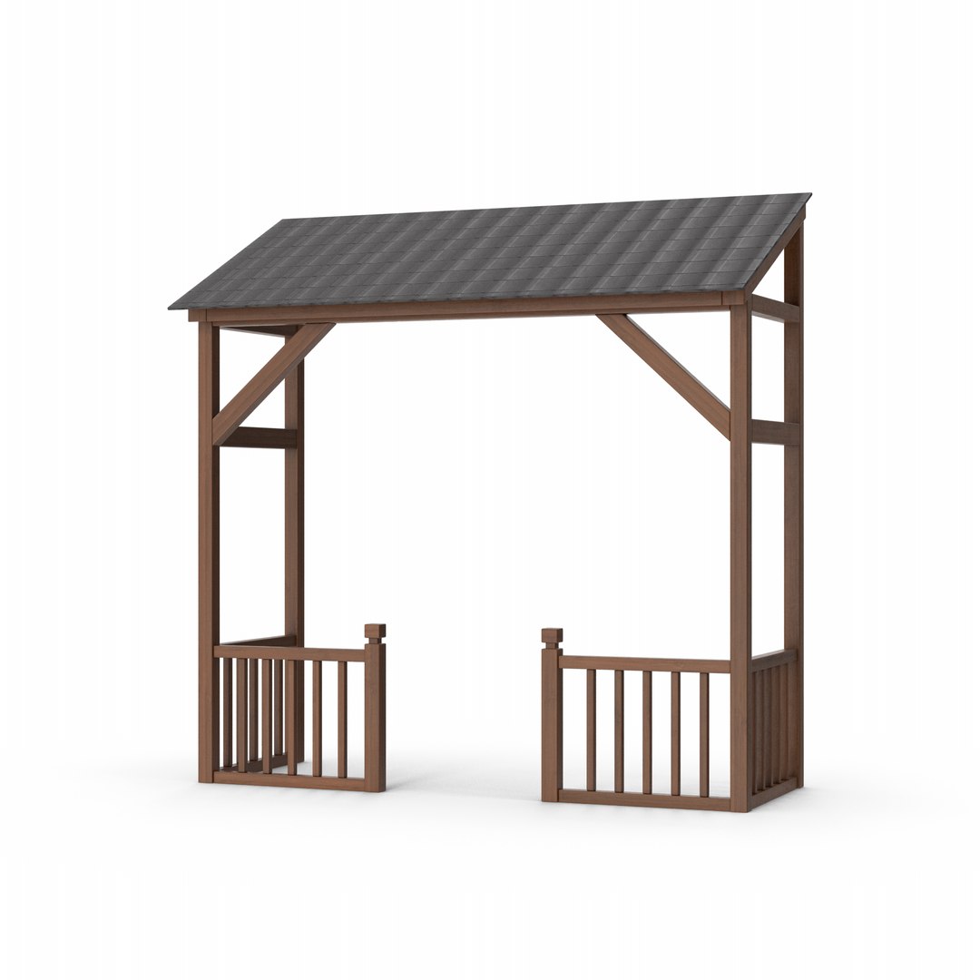 3D model Wooden Veranda - TurboSquid 2171077