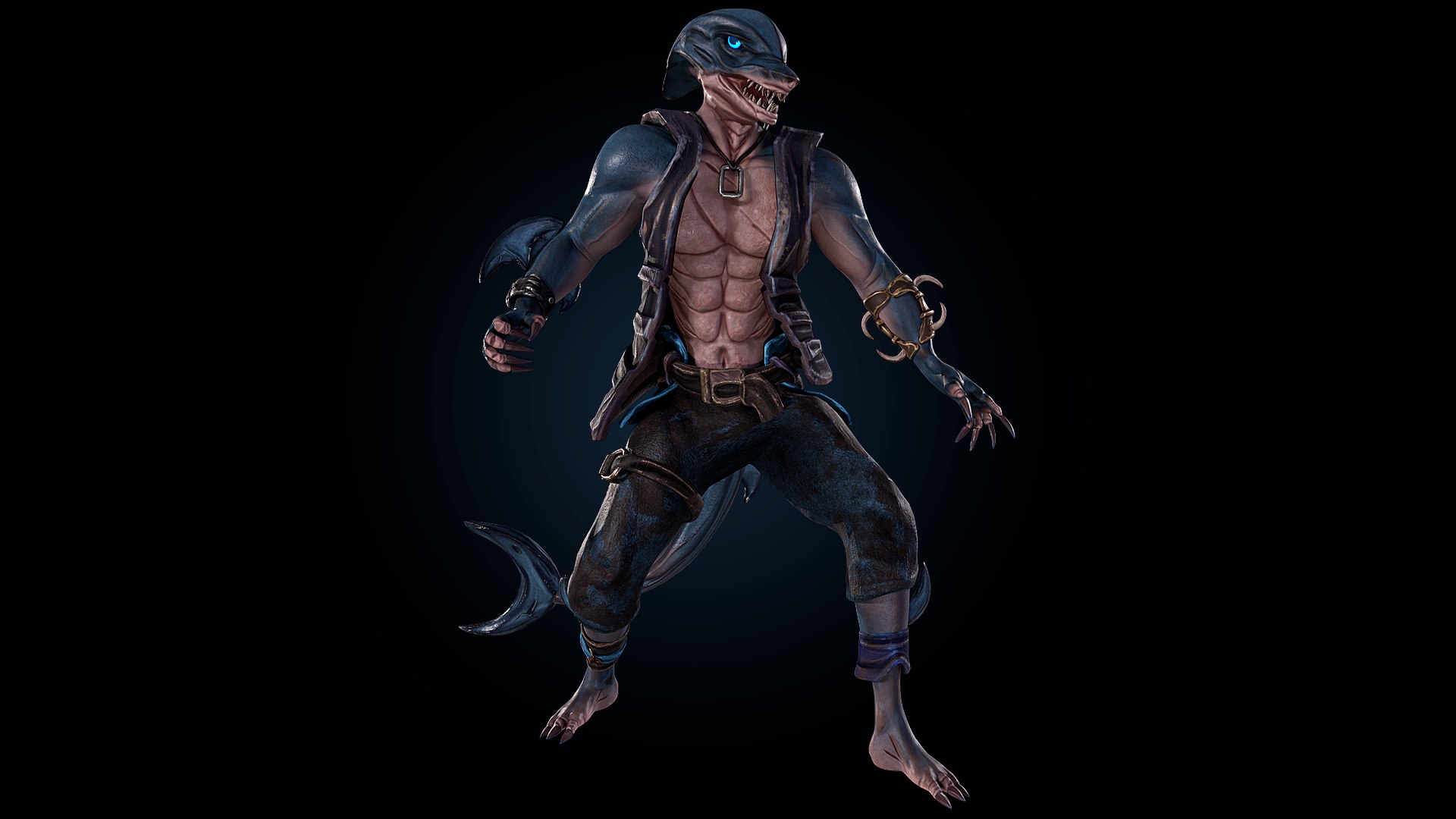 3D Shark-Man Model - TurboSquid 2384223