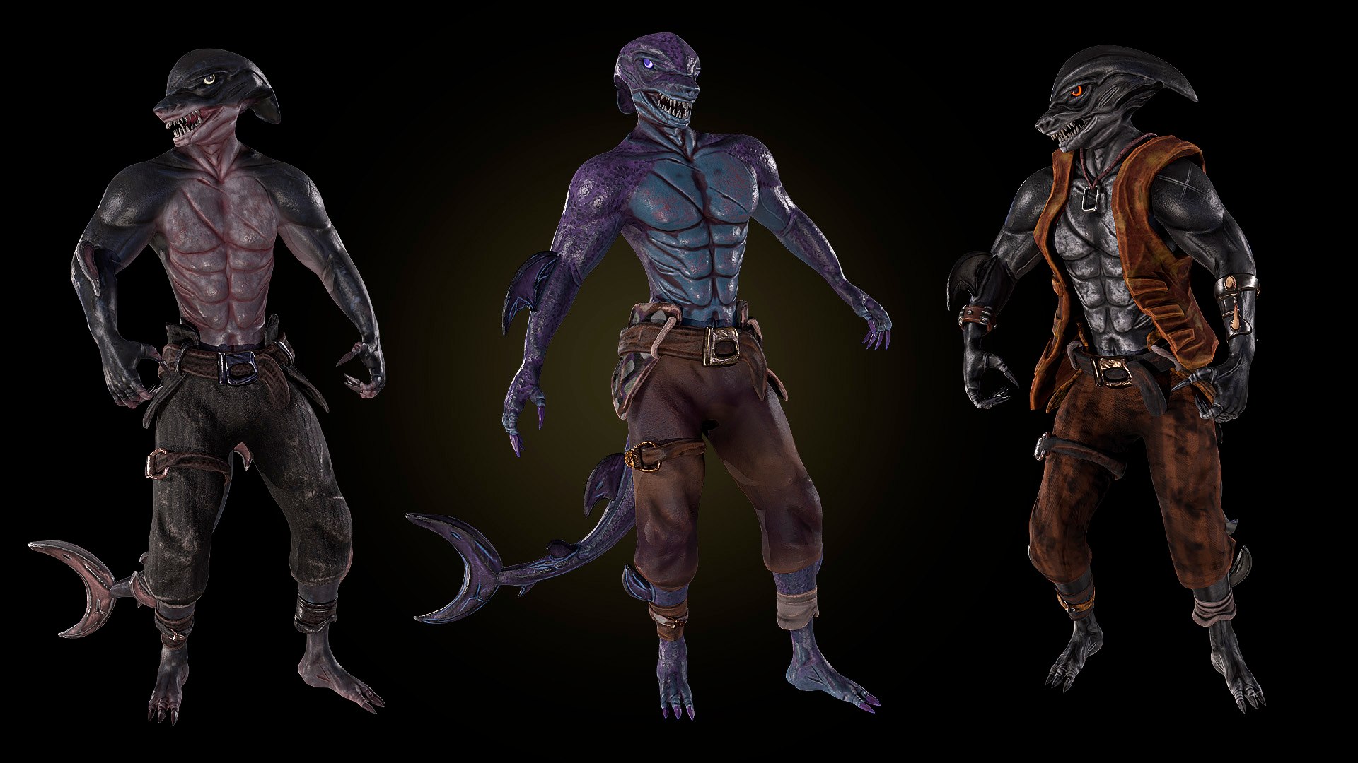 3D Shark-Man Model - TurboSquid 2384223