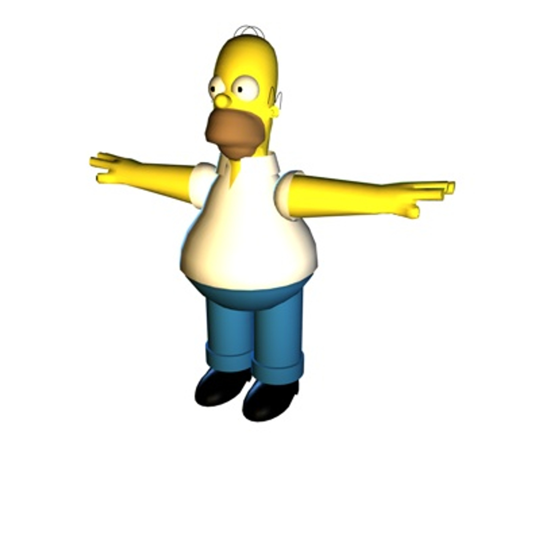 3d c4d homer simpson
