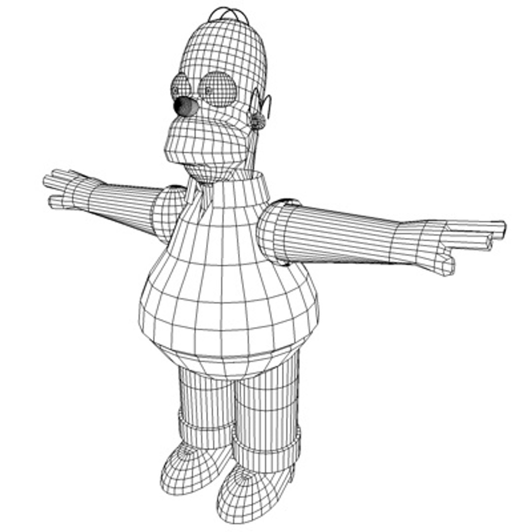 3d C4d Homer Simpson