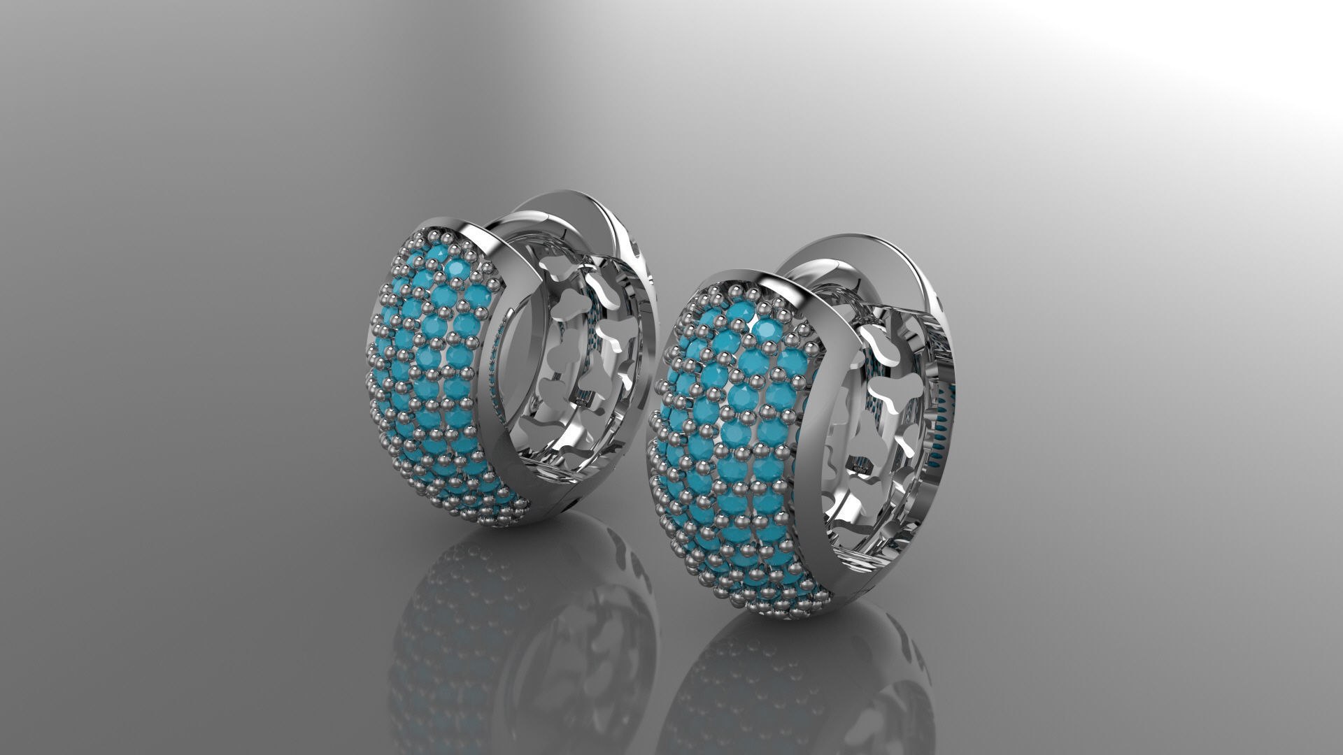 modelo 3d 3dm stl stone earring printable jewelry 3D model - TurboSquid 2084679