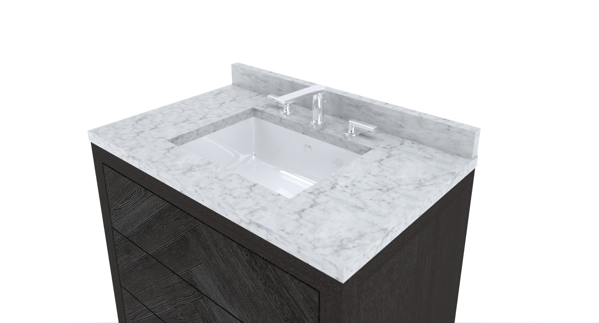 restoration hardware herringbone vanity 3d model