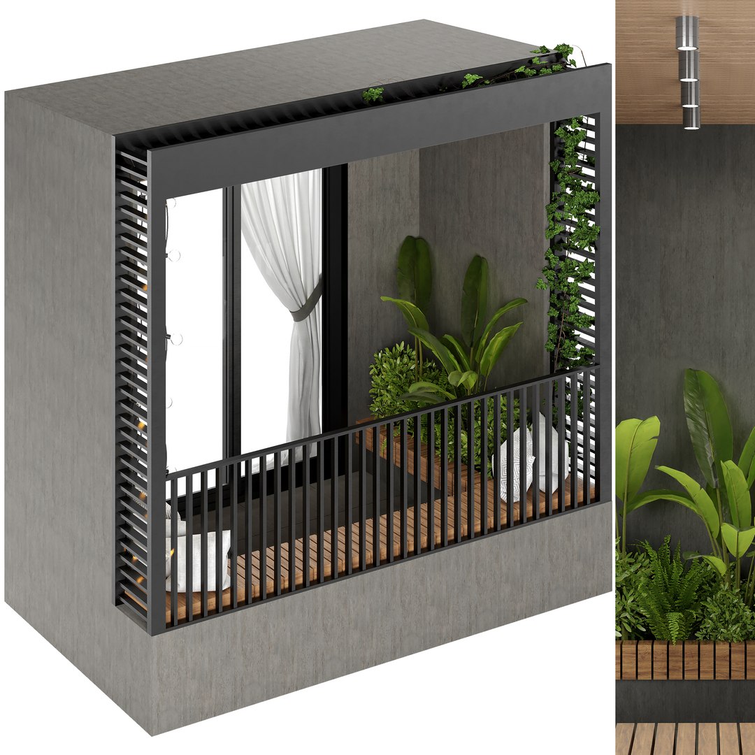 Apartment Modern Balcony 02 3D Model - TurboSquid 2010675