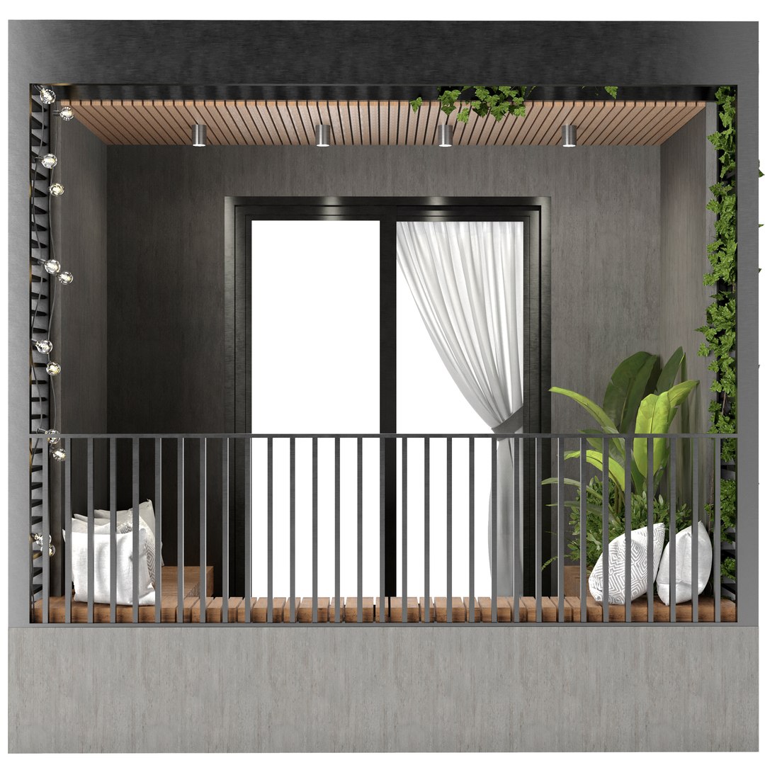 Apartment Modern Balcony 02 3D Model - TurboSquid 2010675