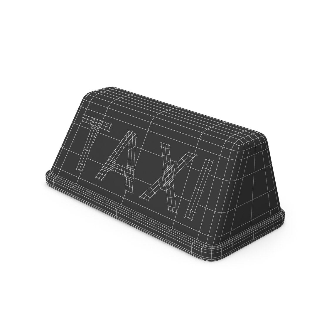 3D Taxi Rooftop Lamp - TurboSquid 2197783