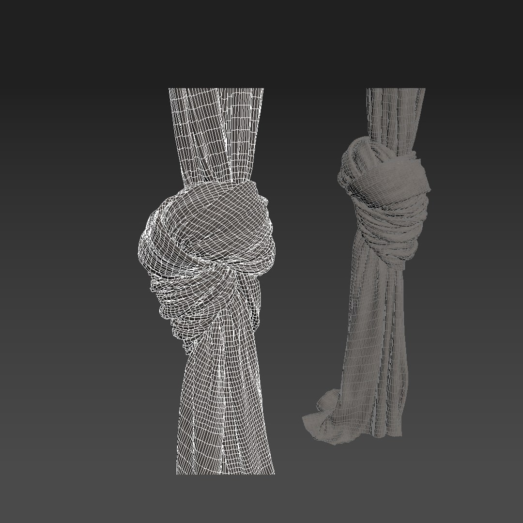 3D Model Curtains 38 Knot Interior - TurboSquid 1334182