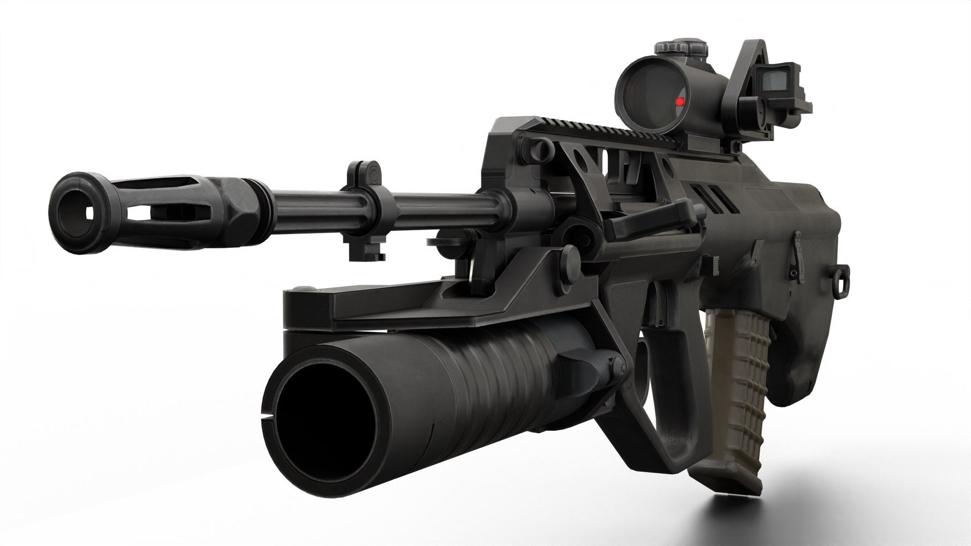 Realistic Tactical Assault Rifle 3D Model Game Ready PBR Textured ...