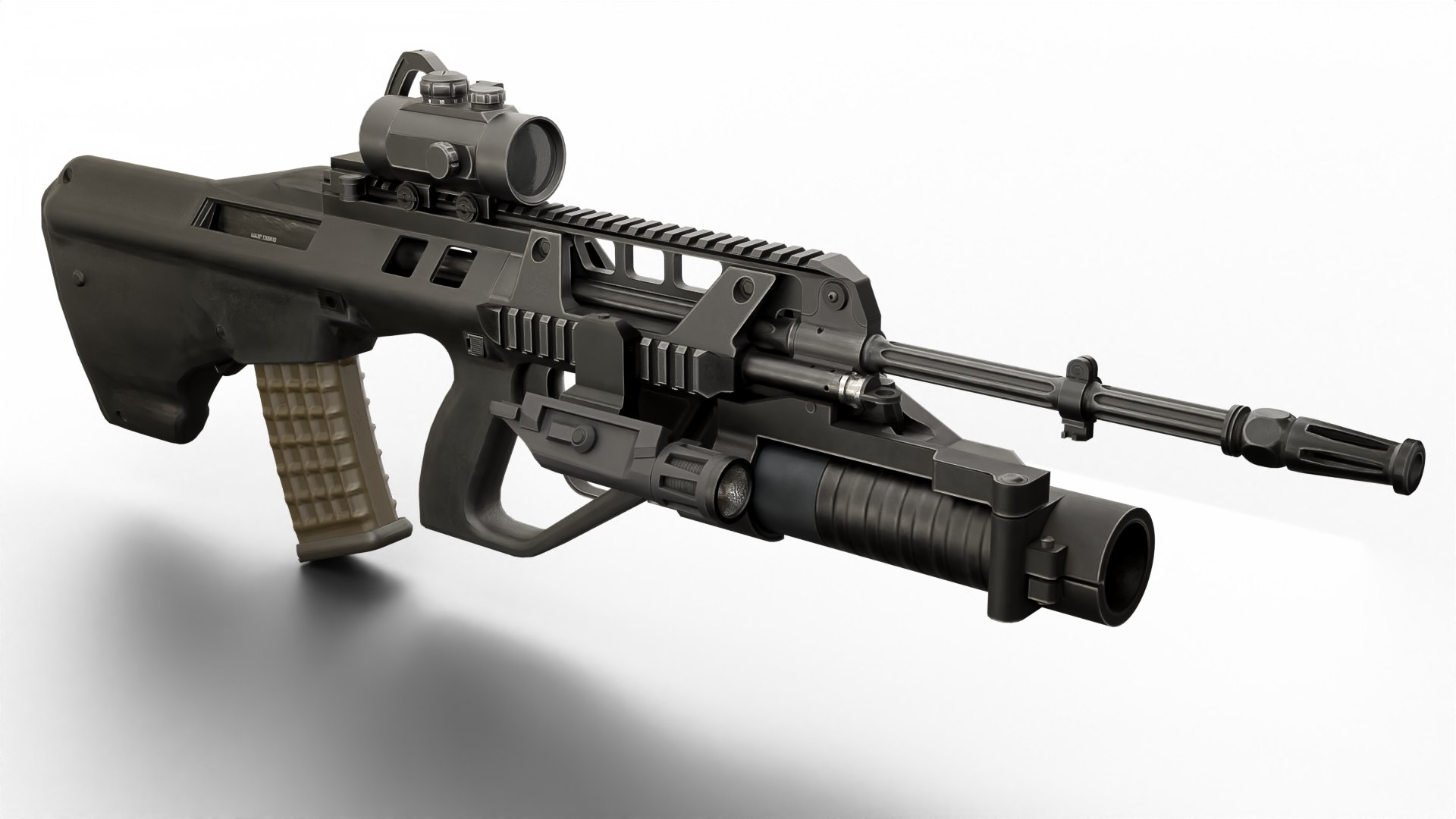 Realistic Tactical Assault Rifle 3D Model Game Ready PBR Textured ...