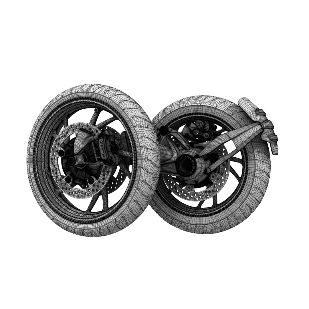 Motorcycle Wheels 3D Model - TurboSquid 1507425