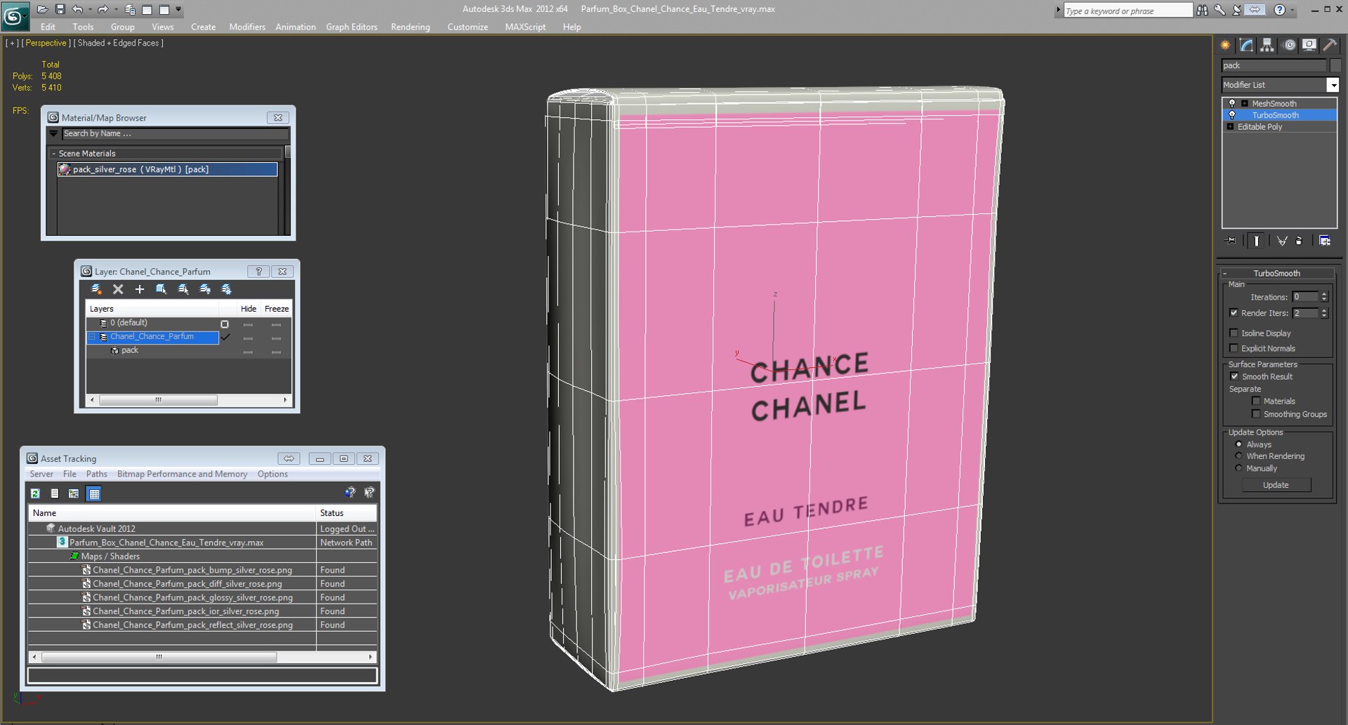 Parfum Box Chanel Chance 3D Model - TurboSquid 1264971