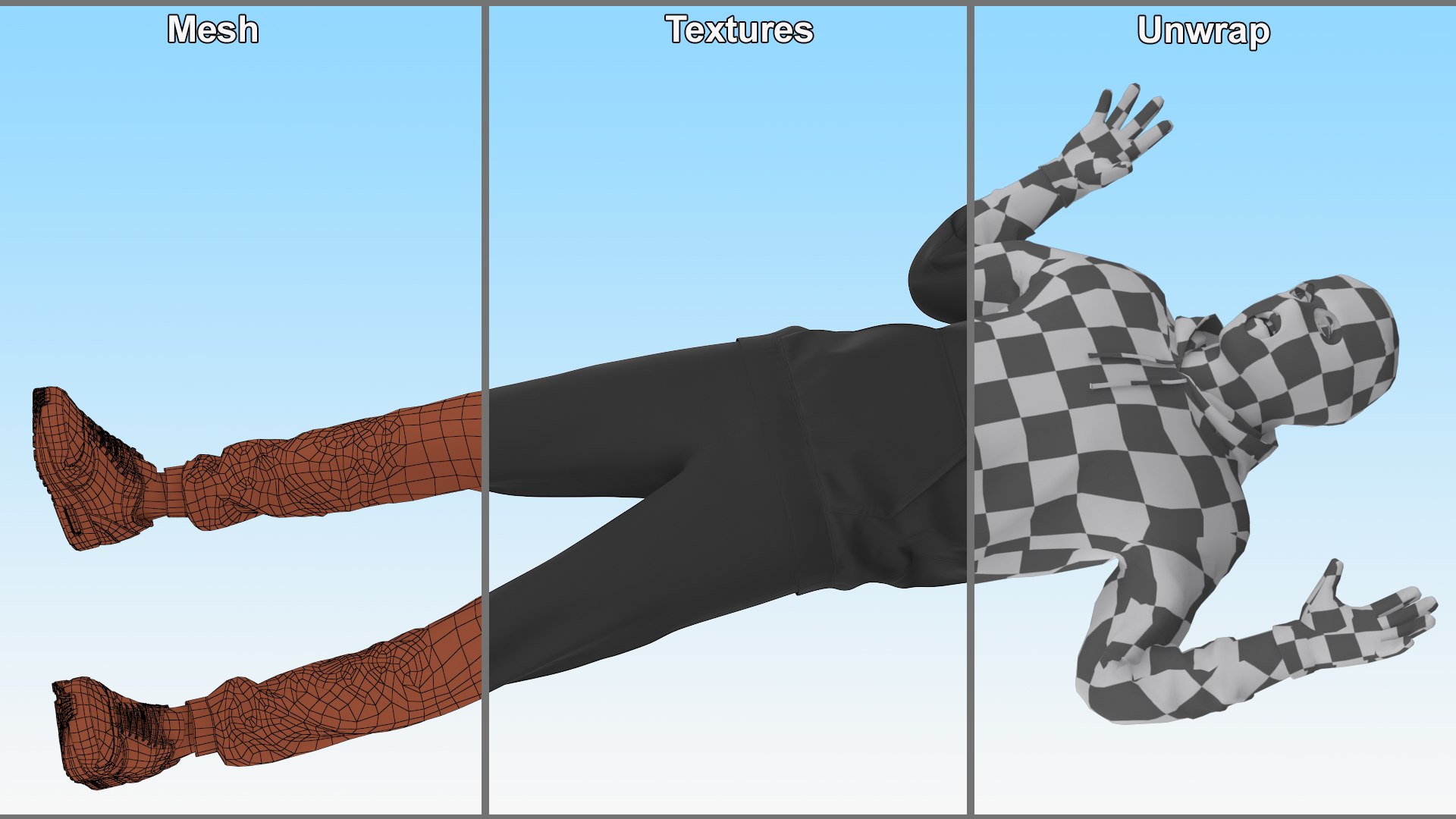 3D Thief Male Figure In Balaclava Surrender Pose - TurboSquid 2340786