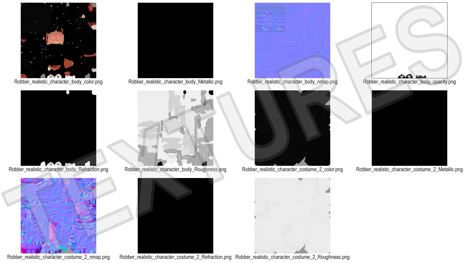 3D Thief Male Figure In Balaclava Surrender Pose - TurboSquid 2340786