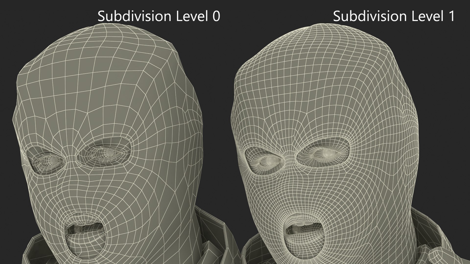 3D Thief Male Figure In Balaclava Surrender Pose - TurboSquid 2340786
