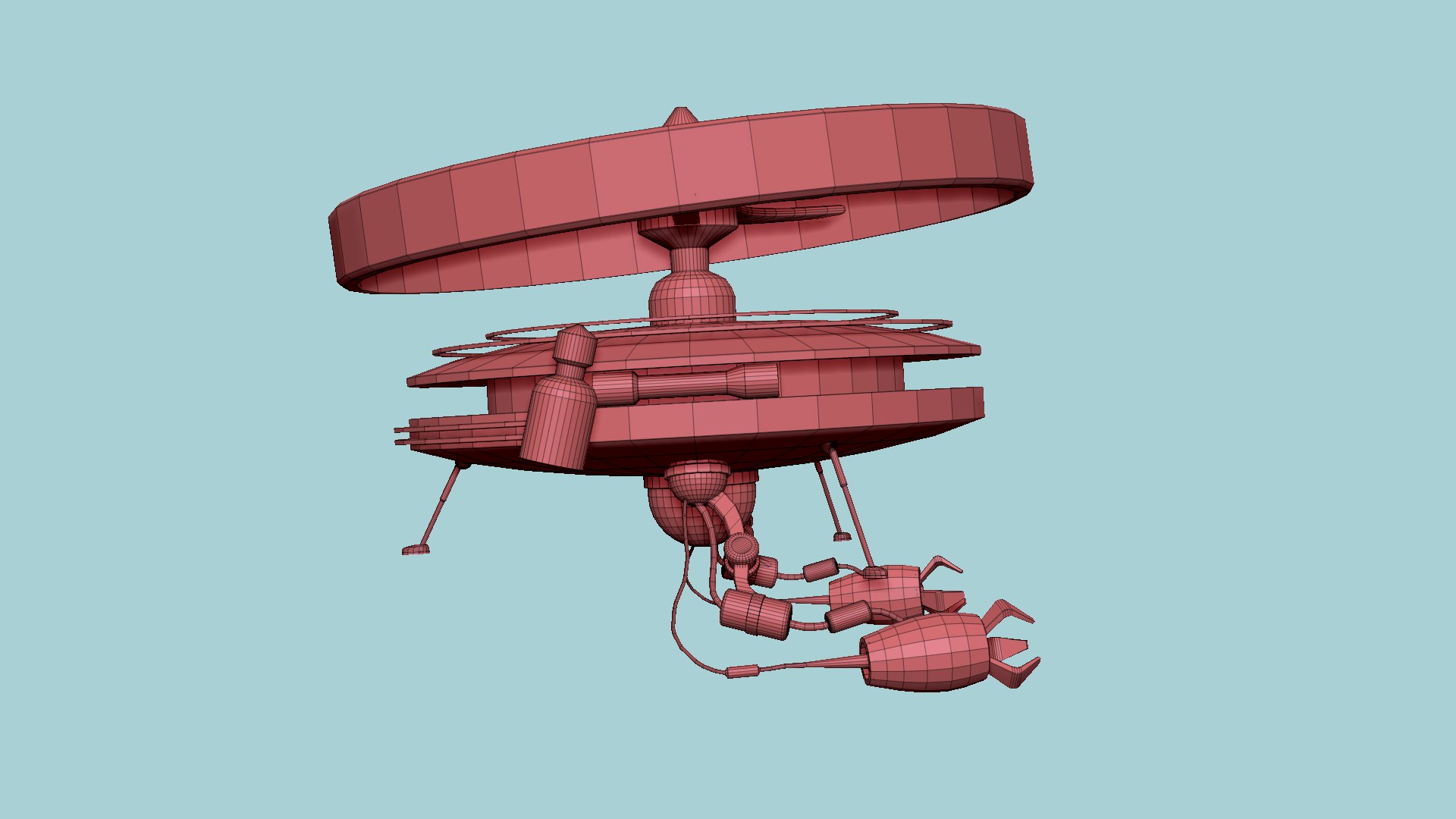 3D Flying Robot I08 Aluminum - SciFi Character Design - TurboSquid 1886608