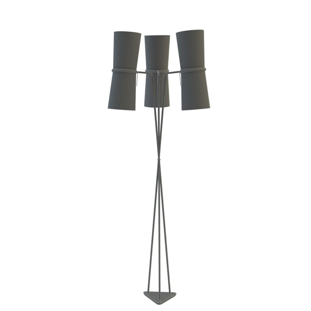 Clarkson Triple Floor Lamp 3D Model - TurboSquid 1226601